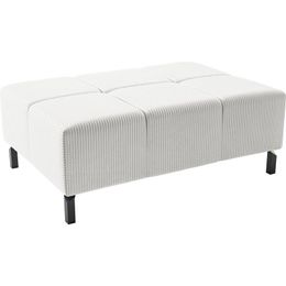 Home Affaire Hockerbank &raquo;Ancona New&laquo; passend zum Ecksofa, auch in Easy care-Bezug + Cord wei&szlig; : 88% Polyester, 12% Polyacryl B/H/T: 107cm x 43cm x 
