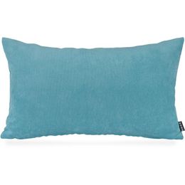 HOCK Dekokissen &raquo;Versatil&laquo; Sofakissen inkl. F&uuml;llung, 50x30cm, einfarbig, pink, Samt, Dekokissen blau Baumwolle, Polyester B/L: 50cm x 30cm, 1 Stk.