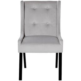 Jahnke Esszimmerstuhl &raquo;SAVIK NORFOLK&laquo; () 1 Stk.Nieten-Optik mit edler Absteppung, Griff an R&uuml;ckenlehne silber Polyester B/H/T: 57cm x 99cm x 64cm, 1 Stk., 
