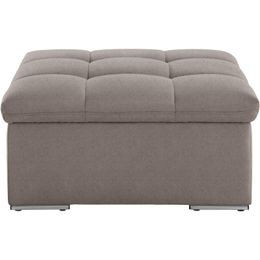 DOMO collection Sitzhocker &raquo;Lagoa moderne Steppung im Sitz, elegant und zeitlos, B/T 87/87cm&laquo; in gro&szlig;er Farbauswahl braun B/H/T: 87cm x 40cm x 87cm, 
