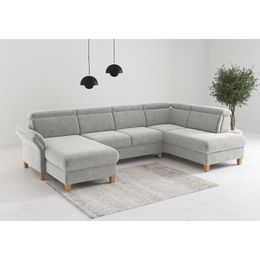 OTTO home Wohnlandschaft &raquo;Glendale, U-Form&laquo; inkl. Kopfteilverstellung, wahlweise mit Vorziehsitz und Bettkasten 100% Polyester B/H/T: 321cm x 84cm x 