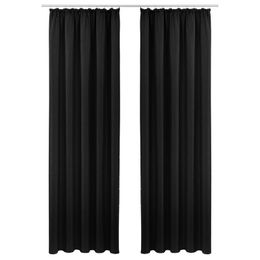 OTTO home Vorhang &raquo;SOLA&laquo; Kr&auml;uselband 1 Stk. tlg. Breite:130 cm, 1 Schal, einfarbig, Verdunkelung schwarz Polyester, Polyester 145cm, Kr&auml;uselband, 