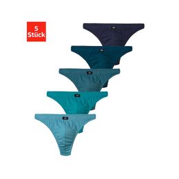 H.I.S. H.I.S Herren String &raquo;Herren Unterhose&laquo; Packung, 5 Stk. in Baumwollstretch-Qualit&auml;t blau 4 (S), 5 Stk.