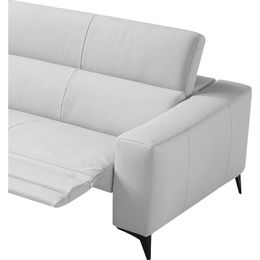 Egoitaliano Ecksofa &raquo;Edith, Designsofa mit hohem Sitzkomfort, Breite 269cm, L-Form&laquo; inkl. elektrischer Relaxfunktion und manuell verstellbaren Kopfteilen wei&szlig; 