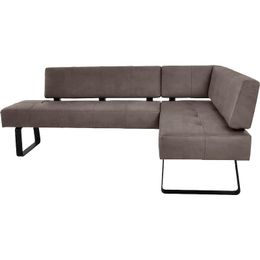K+w Komfort & Wohnen K+W Komfort & Wohnen Eckbank &raquo;Spider II&laquo; Sitzsteppung, bequem durch Sandwichbauweise, 2 Stellma&szlig;e braun B/H/T: 227cm x 88cm x 165cm, Microfaser 1, 