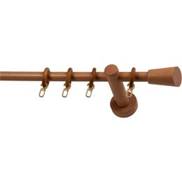 Garesa Gardinenstange &raquo;CLASSICO MOLIS&laquo; 1 l&auml;ufig-l&auml;ufig Wunschma&szlig;l&auml;nge Vorhanggarnitur, verl&auml;ngerbar, Wandmontage, Keil, mit Ringe und Haken rot B/L: 