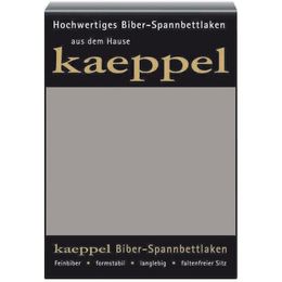 Kaeppel Spannbettlaken &raquo;Spannbettlaken Biber&laquo; 100% Baumwolle, kuschelig weich ideal f&uuml;r Winter grau Biber, Obermaterial: 100% Baumwolle B/L: 200cm, 1 Stk., 