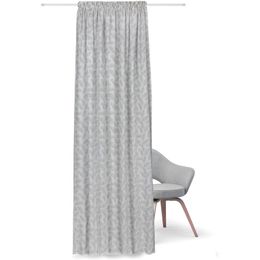 GERSTER Gardine &raquo;Lana&laquo; Kr&auml;uselband 1 Stk. tlg. Fertigschal aus Baumwolle grau Wirkware, Baumwolle 245cm, Kr&auml;uselband, 140cm