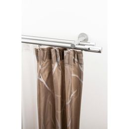 Garesa Gardinenstange &raquo;EASY&laquo; &Oslash; 20 mm 2 l&auml;ufig-l&auml;ufig Wunschma&szlig;l&auml;nge silber Aluminium B/L: 67cm x 590cm &Oslash; 20mm, 1 Stk., 2 l&auml;ufig