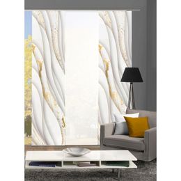Home Wohnideen Schiebegardine &raquo;GULDO&laquo; Paneelwagen 3 Stk. tlg. Schiebevorhang Digi 3er Set GULDO gold Polyester 245cm, Paneelwagen, 60cm