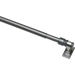 Gardinia Scheibenstange &raquo;Cafehausstange Metall&laquo; &Oslash; 12 mm 1 l&auml;ufig-l&auml;ufig ausziehbar Serie Caf&eacute;hausstange California &Oslash; 12 mm silber L: 50cm - 85cm &Oslash; 