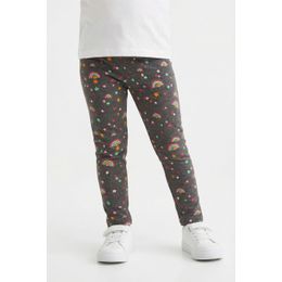 happy girls M&auml;dchen Strickleggings, grau, Gr. 146, gemustert, Feinstrick, Obermaterial: 60% Polyester, 35% Baumwolle, 5% Elasthan, Hosen, im tollen