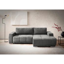 OTTO home Ecksofa &raquo;Bolero L-Form, B: 241 cm, Couch & Wohnlandschaft&laquo; wahlweise mit Schlaffunktion & Bettkasten grau 100% POLYESTER (PES) B/H/T: 241cm 