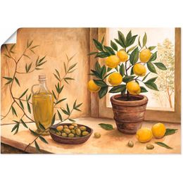 Artland Wandbild &raquo;Oliven und Zitronen&laquo; Arrangements 1 Stk. tlg. als Alubild, Leinwandbild, Poster in verschied. Gr&ouml;&szlig;en bunt B/H/T: 70cm x 50cm, Poster 