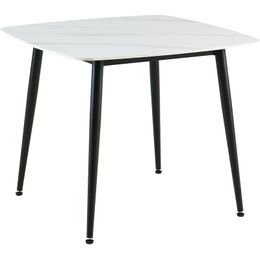 ByLiving Esstisch &raquo;VERONA&laquo; Tischplatte wei&szlig;, bis 100 kg, 4-Fu&szlig;gestell, 4 Sitzpl&auml;tze B/H/T: 90cm x 75cm x 90cm