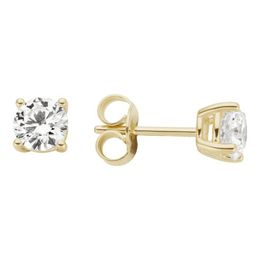 Firetti Damen Paar Ohrstecker &raquo;Schmuck Geschenk Gold 333 Ohrschmuck Ohrringe Solit&auml;r Lab Grown&laquo; mit Brillanten 5,1mm, 1,25 VS = sehr kleine 