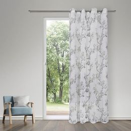 GERSTER Gardine &raquo;Finia&laquo; &Ouml;sen 1 Stk. tlg. SB-&Ouml;senschal "Finia" grau Wirkware, Polyester 245cm, &Ouml;sen, 140cm