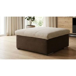 OTTO home Hocker &raquo;Saltrum 87 x 87 cm, formsch&ouml;n und stabil&laquo; pflegeleichter Bezuggstoff braun 90% Polyester, 10% Acryl;100% Polyester B/H/T: 87cm x 