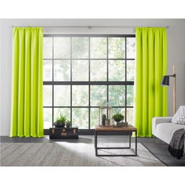 WIRTH Vorhang &raquo;Dim out&laquo; Kr&auml;uselband 1 Stk. tlg. nach Ma&szlig; gr&uuml;n Polyester 295cm, Kr&auml;uselband, 142cm