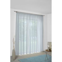 WIRTH Vorhang &raquo;Sunday&laquo; Kr&auml;uselband 1 Stk. tlg. nach Ma&szlig; blau Jacquard, Baumwolle, Polyester 185cm, Kr&auml;uselband, 142cm