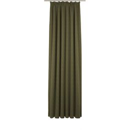 WIRTH Vorhang &raquo;Torbole&laquo; Kr&auml;uselband 1 Stk. tlg. nach Ma&szlig; gr&uuml;n Baumwolle, Polyester 185cm, Kr&auml;uselband, 132cm