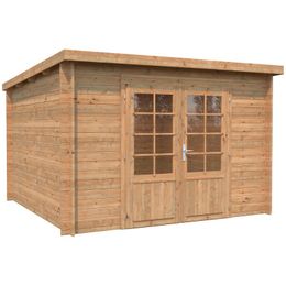 Palmako Gartenhaus &raquo;Ella&laquo; 8,7 m&sup2; braun Massivholz ohne Fu&szlig;boden, ohne Dacheindeckung