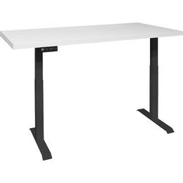 M&auml;usbacher Schreibtisch &raquo;Big System Office&laquo; Breite 140 cm, elektrisch h&ouml;henverstellbar schwarz-wei&szlig; B/H/T: 140cm