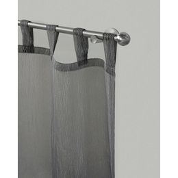 Garesa Gardinenstange &raquo;KUGEL&laquo; &Oslash; 16 mm 1 l&auml;ufig-l&auml;ufig Wunschma&szlig;l&auml;nge Vorhanggarnitur, verl&auml;ngerbar, Kugel, edelstahl optik, ohne Ringe silber Metall B