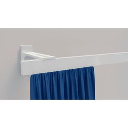 Indeko Gardinenstange &raquo;Bern&laquo; 1 l&auml;ufig-l&auml;ufig Wunschma&szlig;l&auml;nge Innenlauf Komplett-Set inkl. Gleitern und Montagematerial wei&szlig; Aluminium B/L: 140cm, 1 Stk