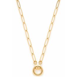 Leonardo Damen Leonardo Charm-Kette &raquo;Halskette Moda Clip&Mix&laquo; gold 80, Edelstahl, L: 80 B: 6mm