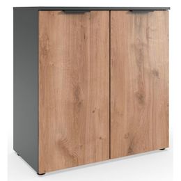 wimex Kommode &raquo;Level by fresh to go&laquo; 2-t&uuml;rig mit soft-close Funktion, 81cm breit, 92cm hoch schwarz Holzwerkstoff B/H/T: 81cm x 92cm x 41cm, 2 Stk.