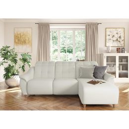 Home Affaire Ecksofa &raquo;Boston L-Form&laquo; Kopfteilverstellung an jeder Sitzfl&auml;che, wahlweise Relaxfunktion wei&szlig; Struktur (100% Polyester);Luxus-Microfaser 