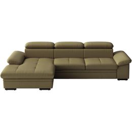 Sit & More sit&more Ecksofa &raquo;Viola, Leder, L-Form, B: 260 cm, mit Armteil- und Kopfteilvertsellung&laquo; optional mit Schlaffunktion braun B/H/T: 260cm x 73cm x 174cm