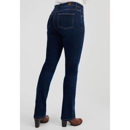 Wonderjeans Damen wonderjeans Bootcut-Jeans Figurbetonte Form mit leicht ausgestelltem Bein blau 42, L&auml;nge 30