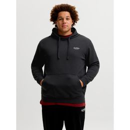 Jack & Jones PlusSize Jack & Jones Plussize Herren Jack & Jones PlusSize Kapuzensweatshirt &raquo;JJEARCHIVE GRAPHIC SWEAT HOOD SN PLS&laquo;, Baumwollmischung, regular fit schwarz 5XL