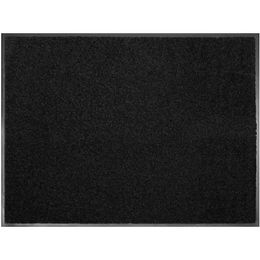 PRIMAflor-Ideen in Textil Fu&szlig;matte &raquo;CLEAN, Made in Belgium&laquo; rechteckig 8,5 mm H&ouml;he Schmutzfangmatte, gro&szlig;e Farbauswahl, waschbar schwarz Polyamid B : 