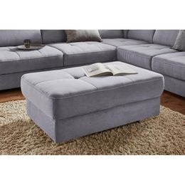 Sit & More sit&more Hocker &raquo;Santorini&laquo; grau Luxus-Microfaser (90% Polyester, 10% Polyamid);Struktur (100% Polyester);Luxus-Microfaser ALTARA NUBUCK (100% 