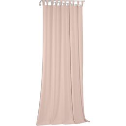 WIRTH Vorhang &raquo;Sunday&laquo; Schlaufen 1 Stk. tlg. nach Ma&szlig; rosa Jacquard, Baumwolle, Polyester 255cm, Schlaufen, 142cm
