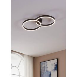 Eglo Deckenleuchte &raquo;AMANDOLO&laquo; LED-Modul 1 Stk. RGB warmwei&szlig; - kaltwei&szlig; dimmbare Deckenlampe, Fernbedienung, Metall, RGB Backlight schwarz-wei&szlig; 1, &Oslash; 0 