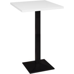 M&auml;usbacher Bistrotisch &raquo;Big Bistro Metall&laquo; Quadrat-S&auml;ulengestell, eckige Platte BHT 70x105x70 cm schwarz-wei&szlig; B/H/T: 70cm x 105cm x 70cm