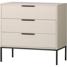 Woood Kommode &raquo;Adam FSC -Kiefernholz geb&uuml;rstet mit Metallgriffen, H93 x B94 x T52 cm&laquo; Tragkraft 15 kg pro Auszug, Schutzlackierte Oberfl&auml;che, 