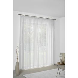 WIRTH Vorhang &raquo;Sunday&laquo; Kr&auml;uselband 1 Stk. tlg. nach Ma&szlig; wei&szlig; Jacquard, Baumwolle, Polyester 285cm, Kr&auml;uselband, 142cm