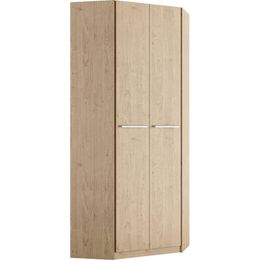 Priess Eckkleiderschrank &raquo;Barcelona Kleiderschrank Eckl&ouml;sung Raumwunder&laquo; in 2 Tiefen Schrank Eckschrank Garderobe braun Holzwerkstoff B/H/T: 78cm x 