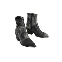 Buffalo Damen Stiefel "Buffalo West Boot Lo Vega Denim", Gr. 37, grau, Baumwolle, unifarben, Schuhe