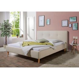 Maintal Polsterbett &raquo;Lonepine&laquo; Bettseiten zerlegt, ohne Bettkasten beige Liegefl&auml;che L&auml;nge B: 200cm x 200cm, Struktur (100% Polyester) ohne Lattenrost/ohne 