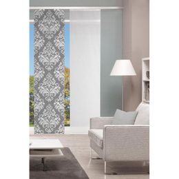 Vision S Schiebegardine &raquo;ORNAMI&laquo; Paneelwagen 1 Stk. tlg. HxB: 260x60, Schiebevorhang Bambus-Optik Digitaldruck grau Polyester 260cm, Paneelwagen, 60cm