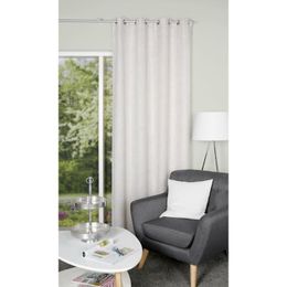 Home Wohnideen Gardine &raquo;LINORA&laquo; &Ouml;sen 1 Stk. tlg. DEKO, LEINENSTRUKTUR, UNI, &Ouml;SEN beige Leinenstruktur, Polyester 245cm, &Ouml;sen, 140cm