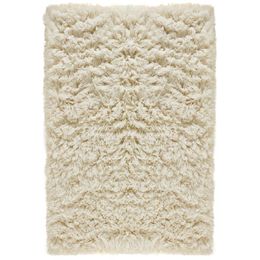 Theko Wollteppich &raquo;Alba Uni&laquo; rechteckig 70 mm H&ouml;he original griechischer Flokati, Hochflor, reine Wolle, Unifarben beige Schurwolle B : 250cm 1 Stk., 