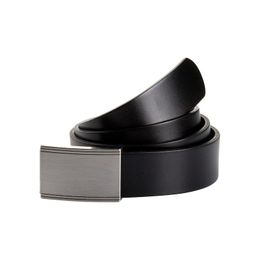 MONTI Herren MONTI Lederg&uuml;rtel &raquo;POTSDAM&laquo; 3,5 cm breit, Klassisch-Business, Koppelschlie&szlig;e schwarz 105