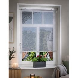 K-home Springrollo halbtransparent mit Bohren/ohne Bohren freih&auml;ngend wei&szlig; Polyester 150cm, einseitig verschiebbar, 35cm